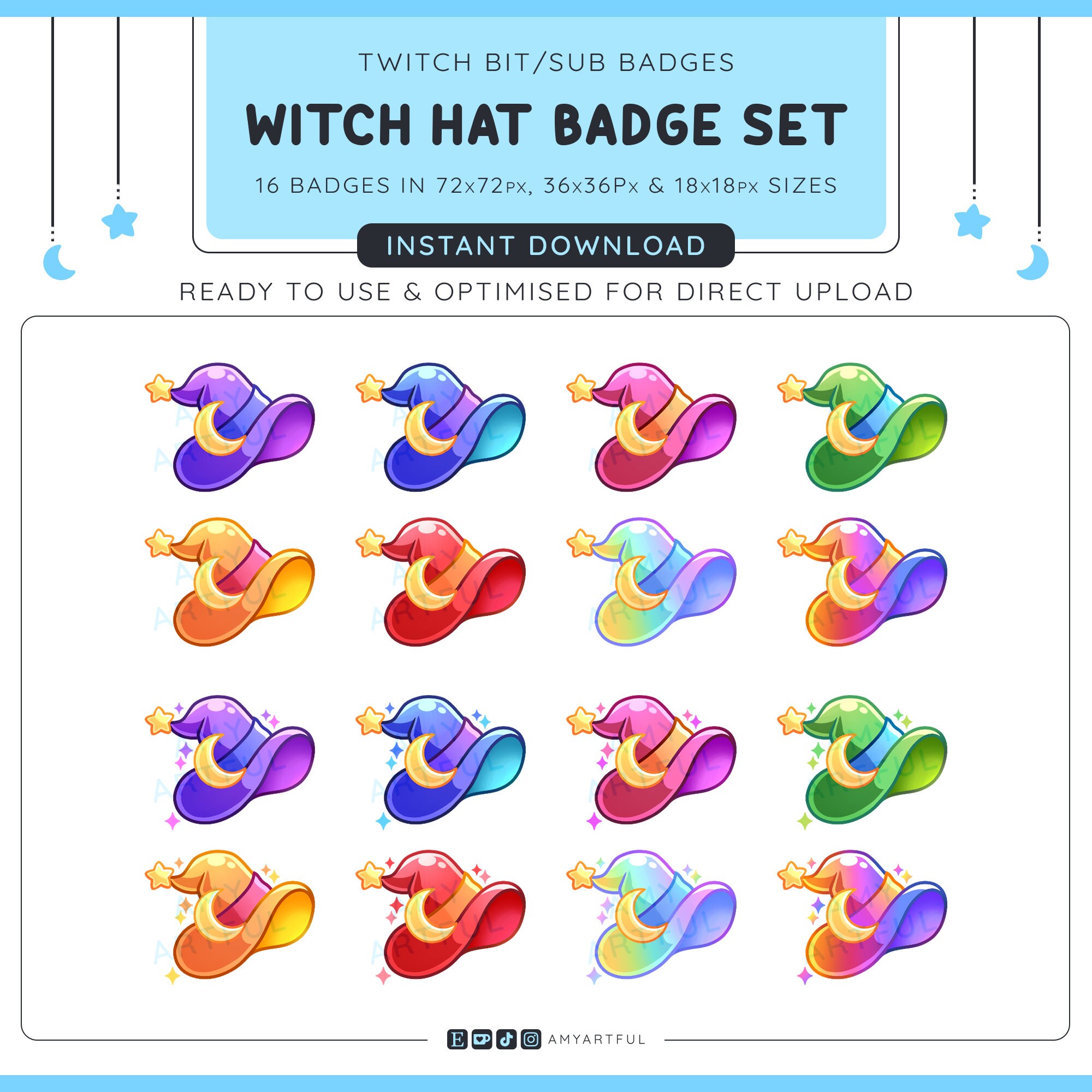 Twitch BIT SUB Badges / Flairs / Emotes / Emojis / Channel Art Pngs ...