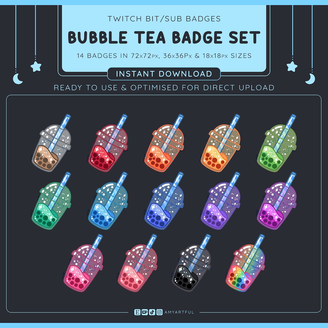 Twitch BIT / SUB Badges / Emojis / Emotes / Channel Art - Etsy