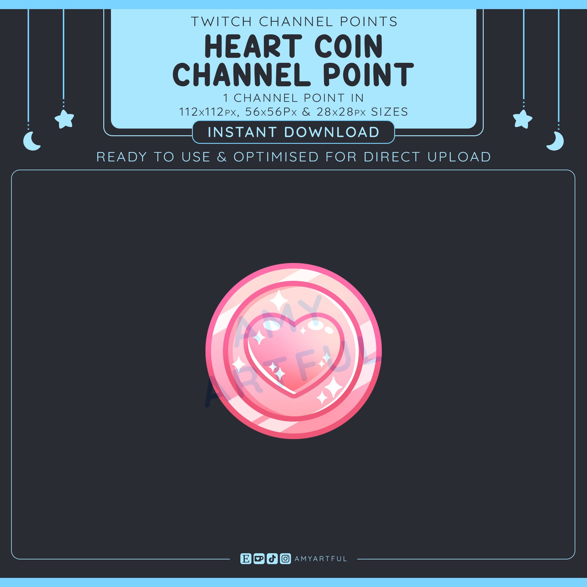 Twitch Panels / Channel Points Heart Panels Free Matching Channel Point ...