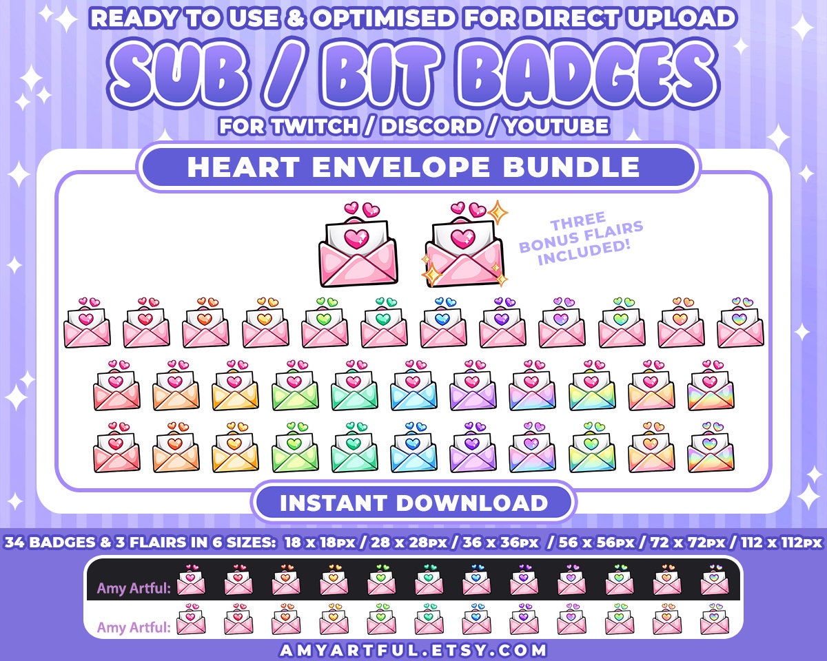 Twitch BIT / SUB Badges / Emojis / Emotes / Channel Art - Etsy