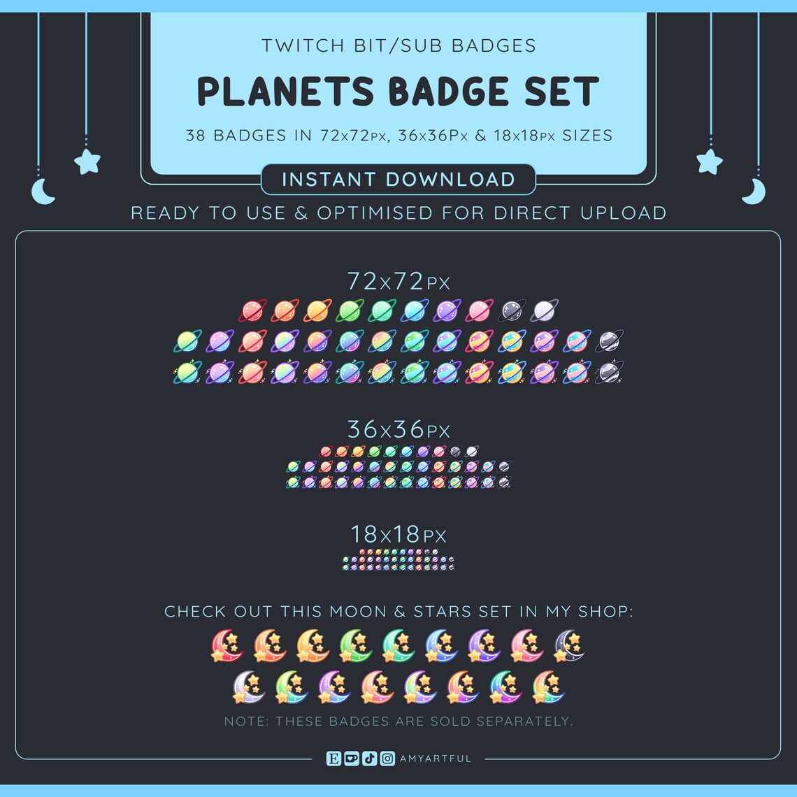 Twitch BIT SUB Badges / Flairs / Emotes / Emojis / Channel Art Pngs ...