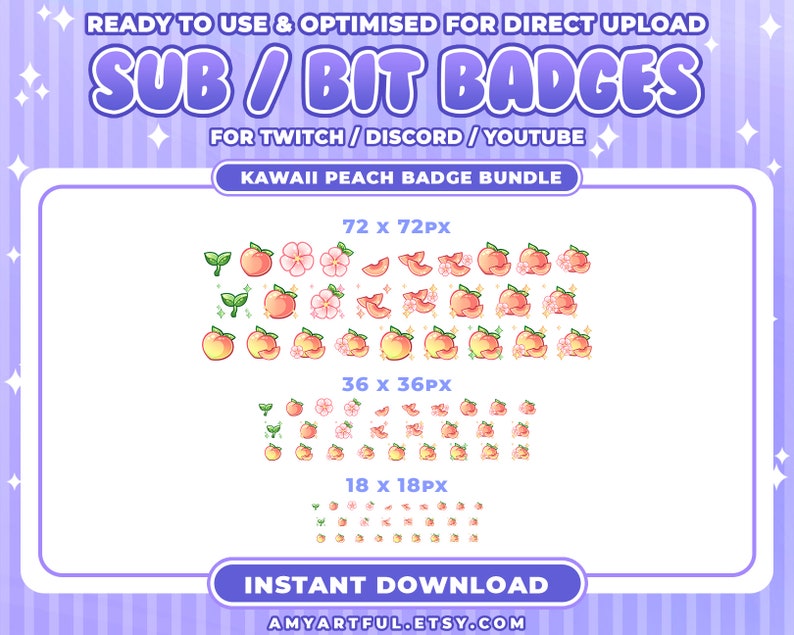 Twitch BIT SUB Badges / Flairs / Emotes / Emojis / Channel Art - Etsy