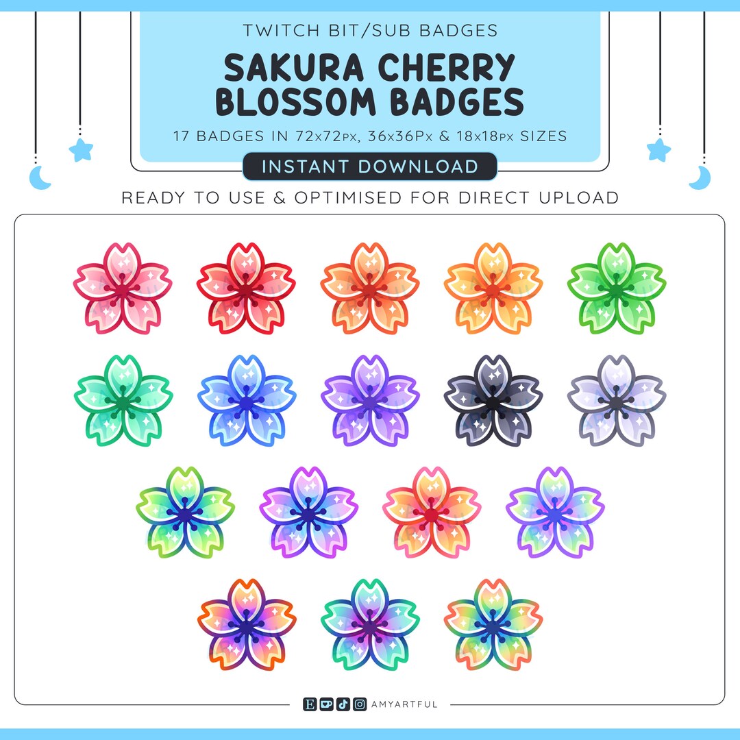 Twitch BIT SUB Badges / Flairs / Emotes / Emojis / Channel Art Pngs ...