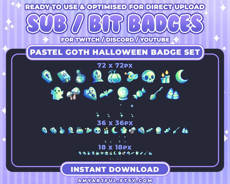 Twitch BIT SUB Badges / Flairs / Emotes / Emojis / Channel Art - Etsy