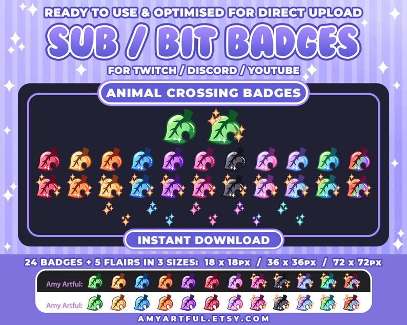 Twitch BIT SUB Badges / Flairs / Emotes / Emojis / Channel Art - Etsy