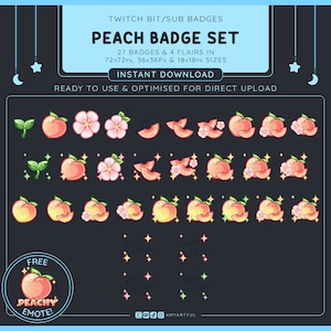 Twitch BIT SUB Badges / Flairs / Emotes / Emojis / Channel Art Pngs ...