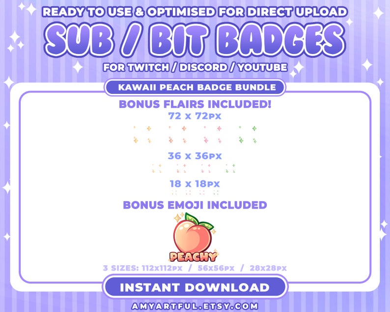 Twitch BIT SUB Badges / Flairs / Emotes / Emojis / Channel Art - Etsy