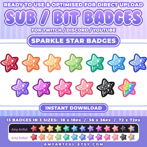 Twitch BIT SUB Badges / Flairs / Emotes / Emojis / Channel Art - Etsy