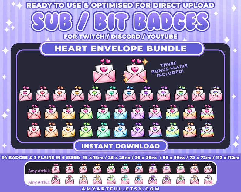 Twitch BIT / SUB Badges / Emojis / Emotes / Channel Art - Etsy