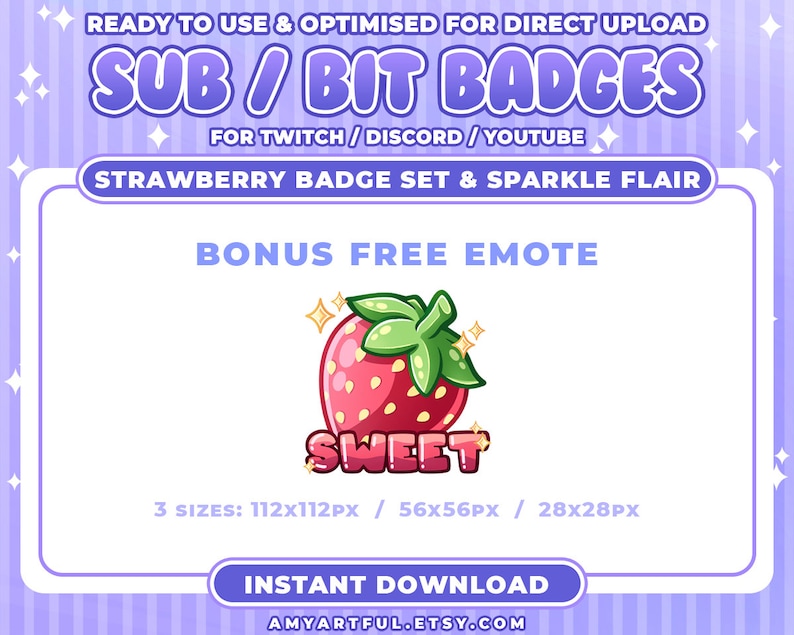 Twitch BIT SUB Badges / Flairs / Emotes / Emojis / Channel Art - Etsy