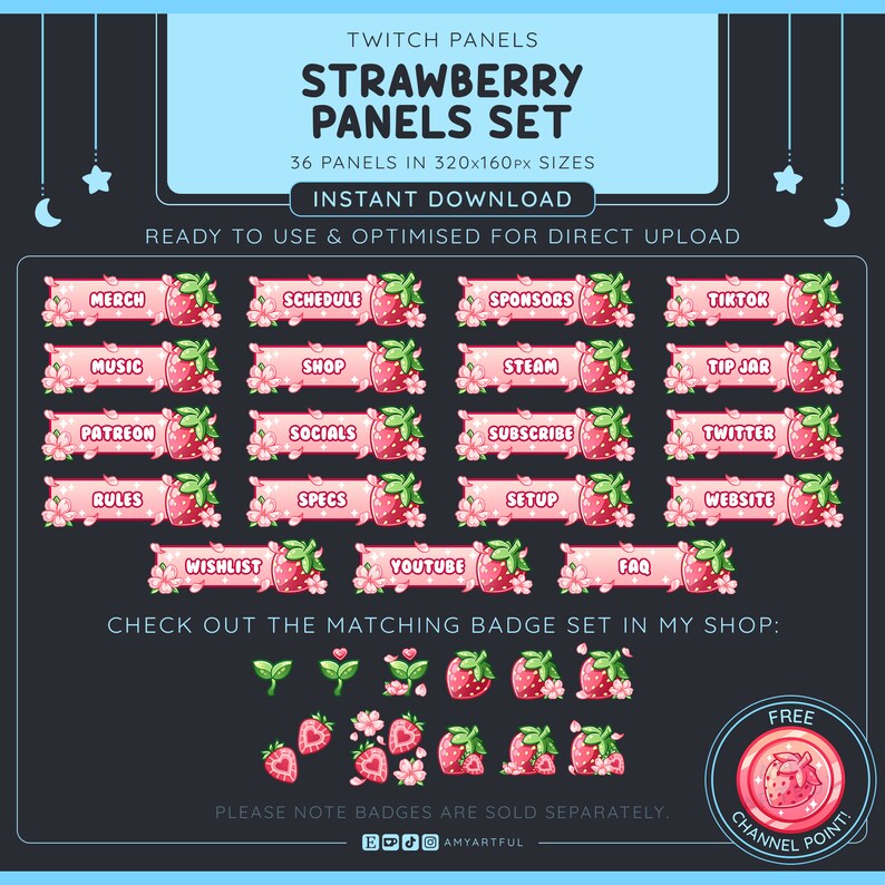 Twitch Panels / Banners / / Emotes / Badges / Channel Art Pngs ...