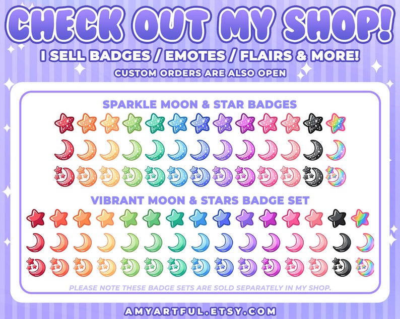 Twitch BIT SUB Badges / Flairs / Emotes / Emojis / Channel Art - Etsy