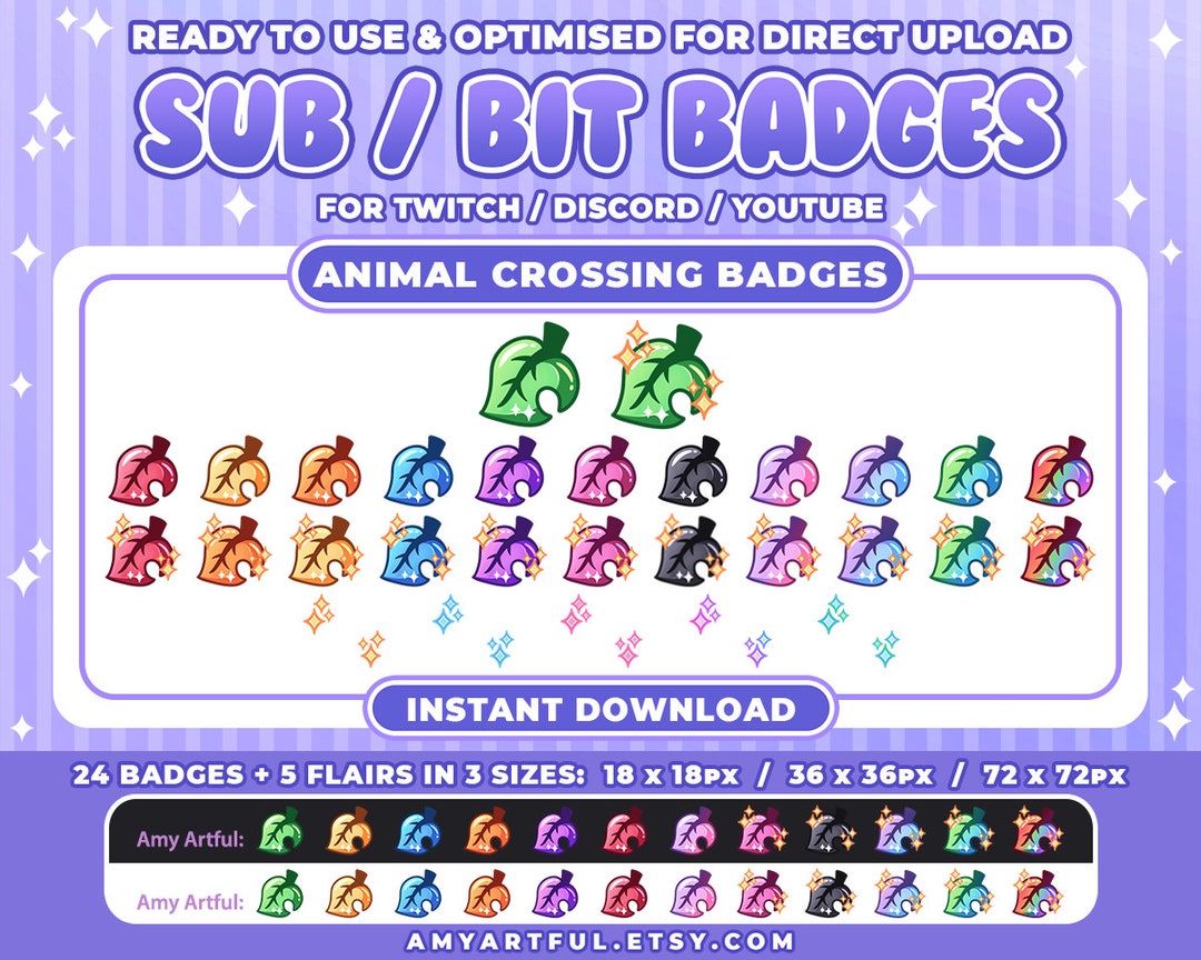 Twitch BIT SUB Badges / Flairs / Emotes / Emojis / Channel Art - Etsy