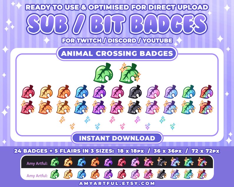 Twitch BIT SUB Badges / Flairs / Emotes / Emojis / Channel Art - Etsy