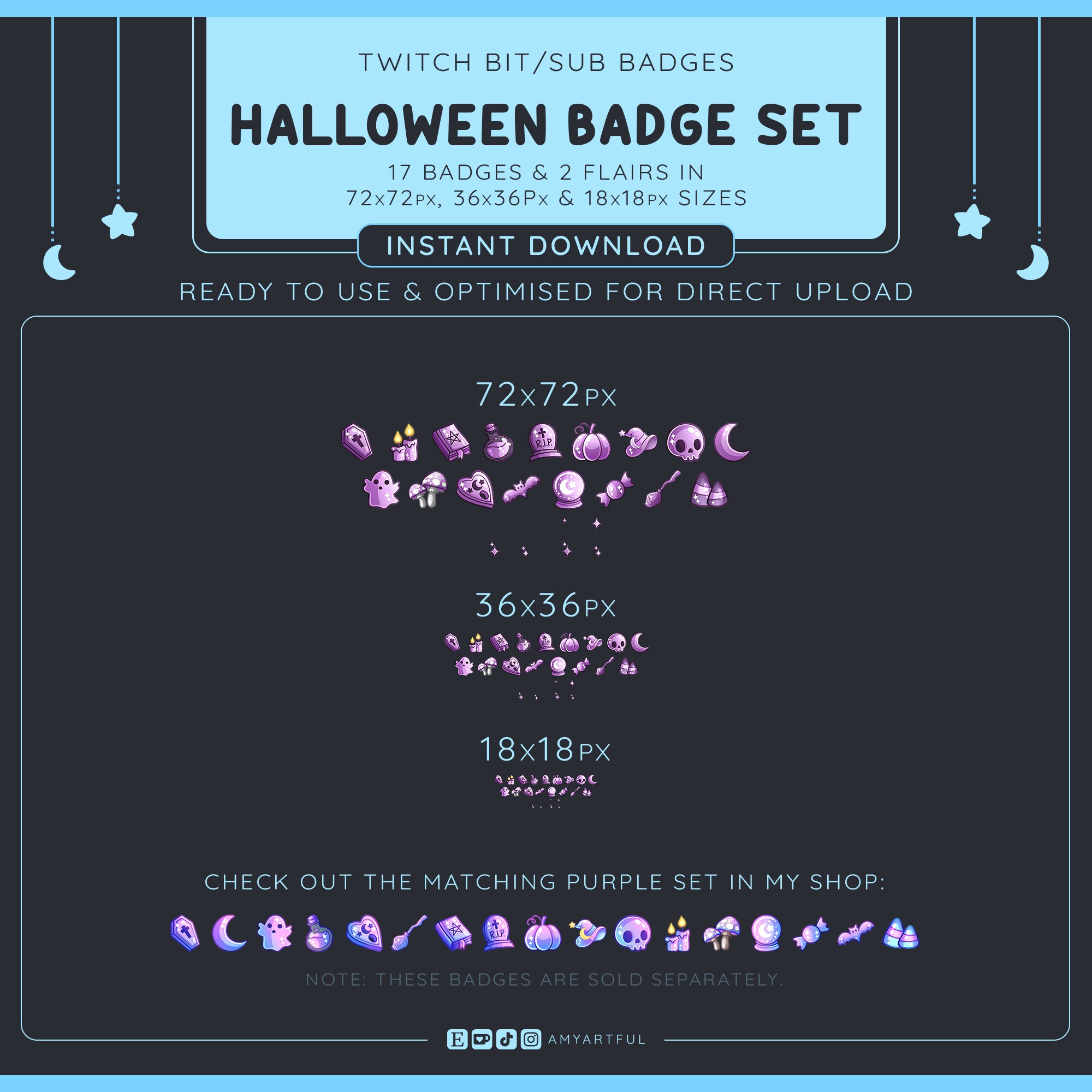 Twitch BIT SUB Badges / Flairs / Emotes / Emojis / Channel Art Pngs ...