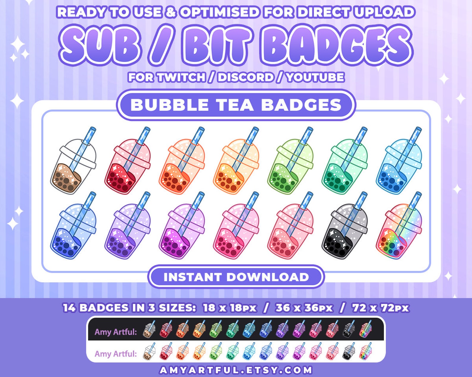 Twitch BIT / SUB Badges / Emojis / Emotes / Channel Art - Etsy