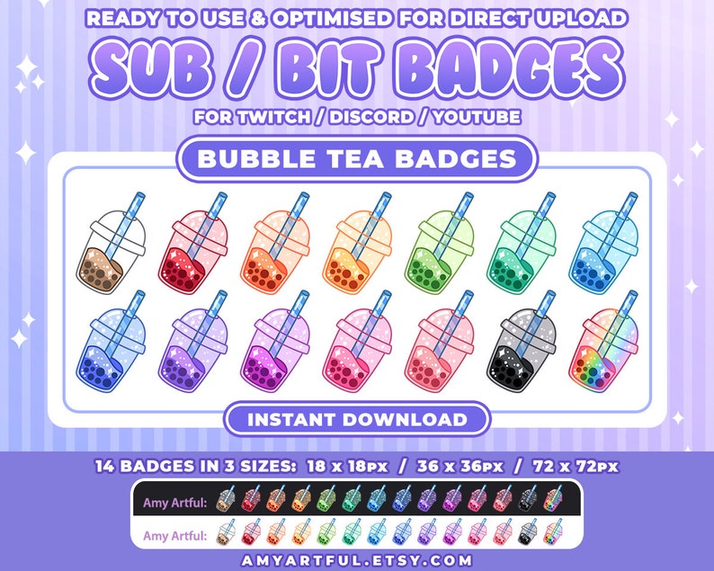 Twitch BIT / SUB Badges / Emojis / Emotes / Channel Art - Etsy UK