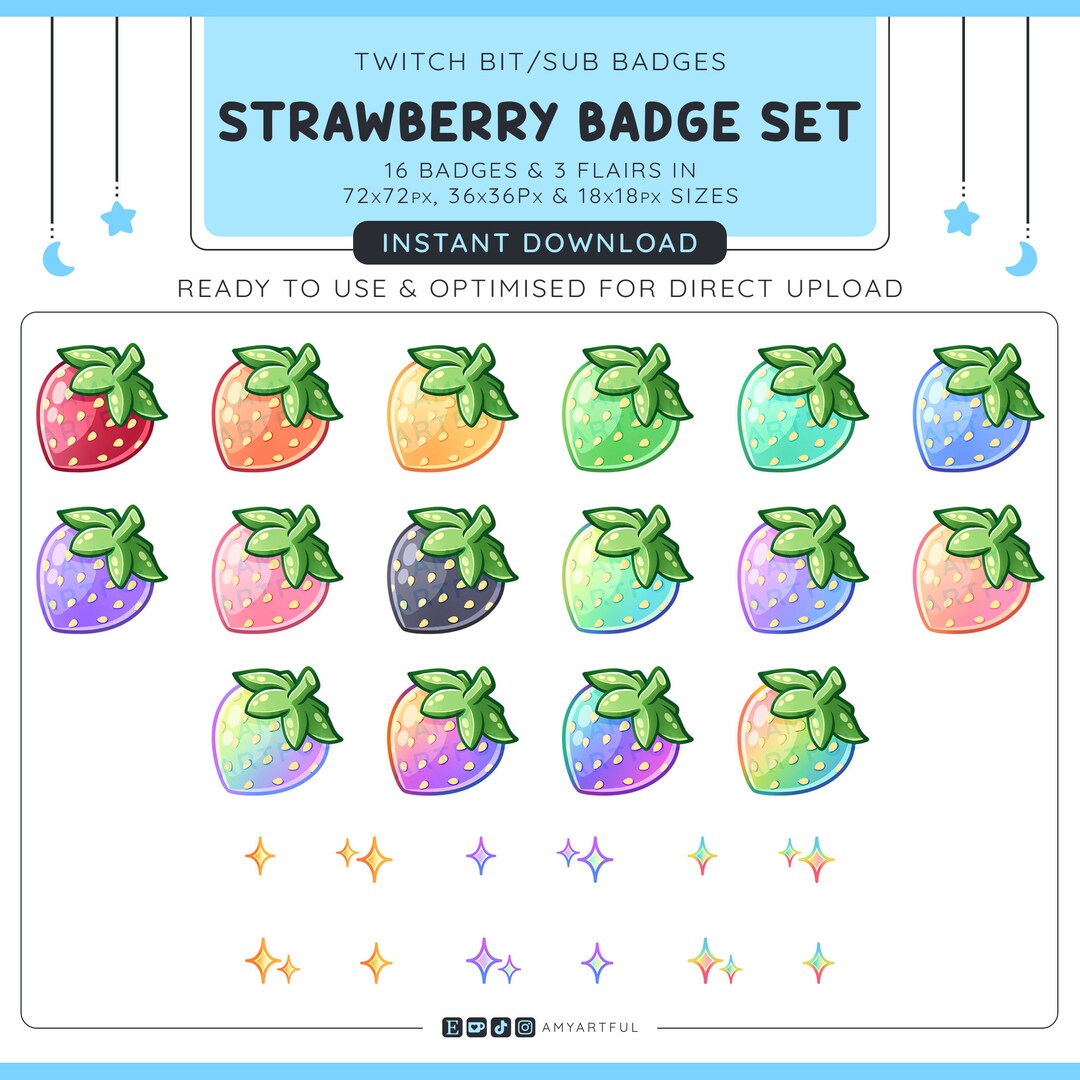 Twitch BIT SUB Badges / Flairs / Emotes / Emojis / Channel Art Pngs ...