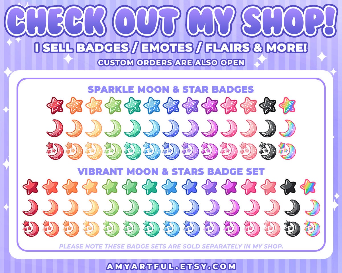 Twitch BIT SUB Badges / Flairs / Emotes / Emojis / Channel Art - Etsy