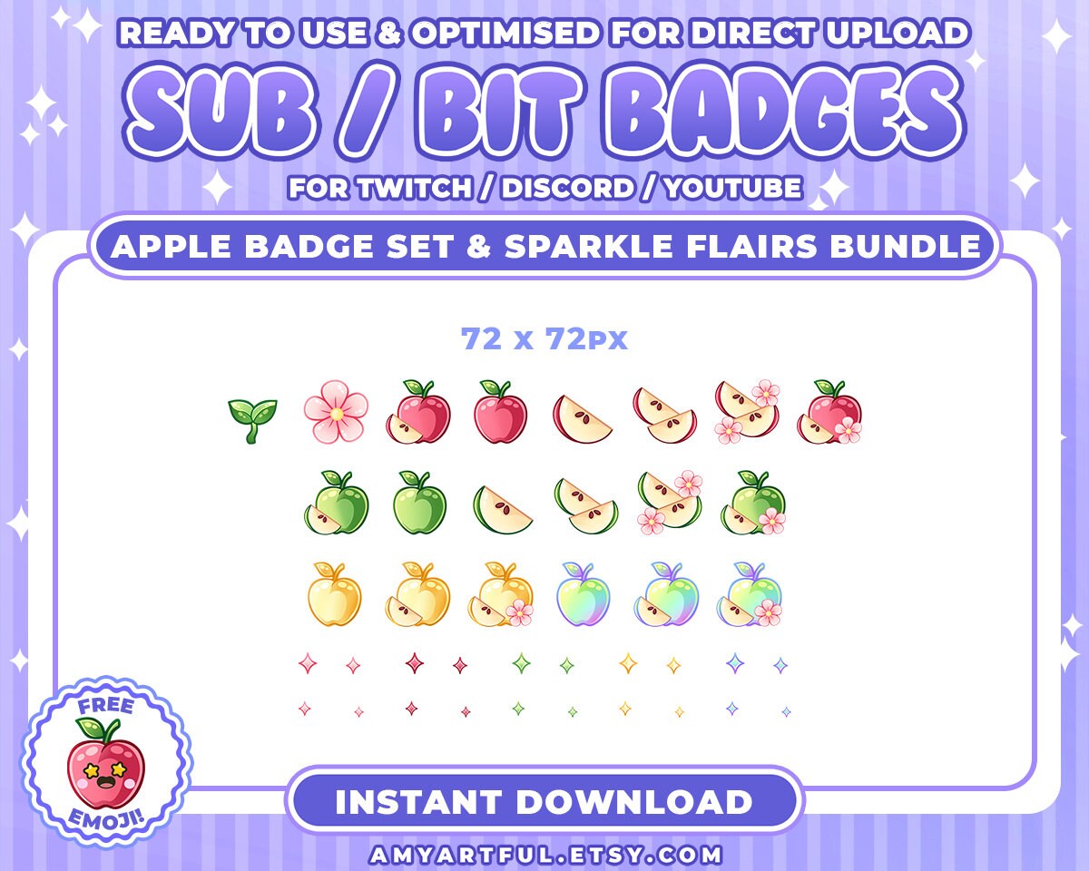 Twitch BIT SUB Badges / Flairs / Emotes / Emojis / Channel Art - Etsy