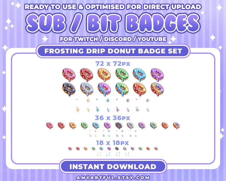 Twitch BIT SUB Badges / Flairs / Emotes / Emojis / Channel Art - Etsy