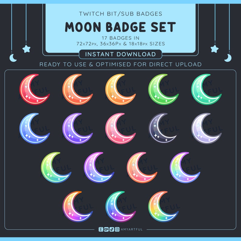 Twitch BIT SUB Badges / Flairs / Emotes / Emojis / Channel Art Pngs ...