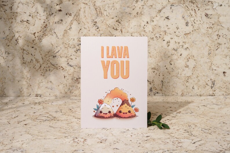 Valentines Day Card I Lava You Printable Card Instant Download Funny - Etsy