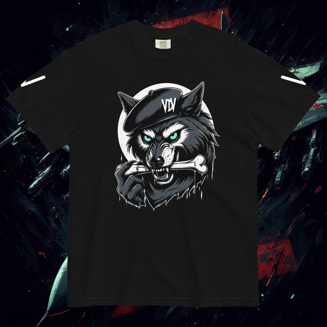 VDV Wolf 3 Unisex Heavy Garment Dyed T-shirt - Etsy