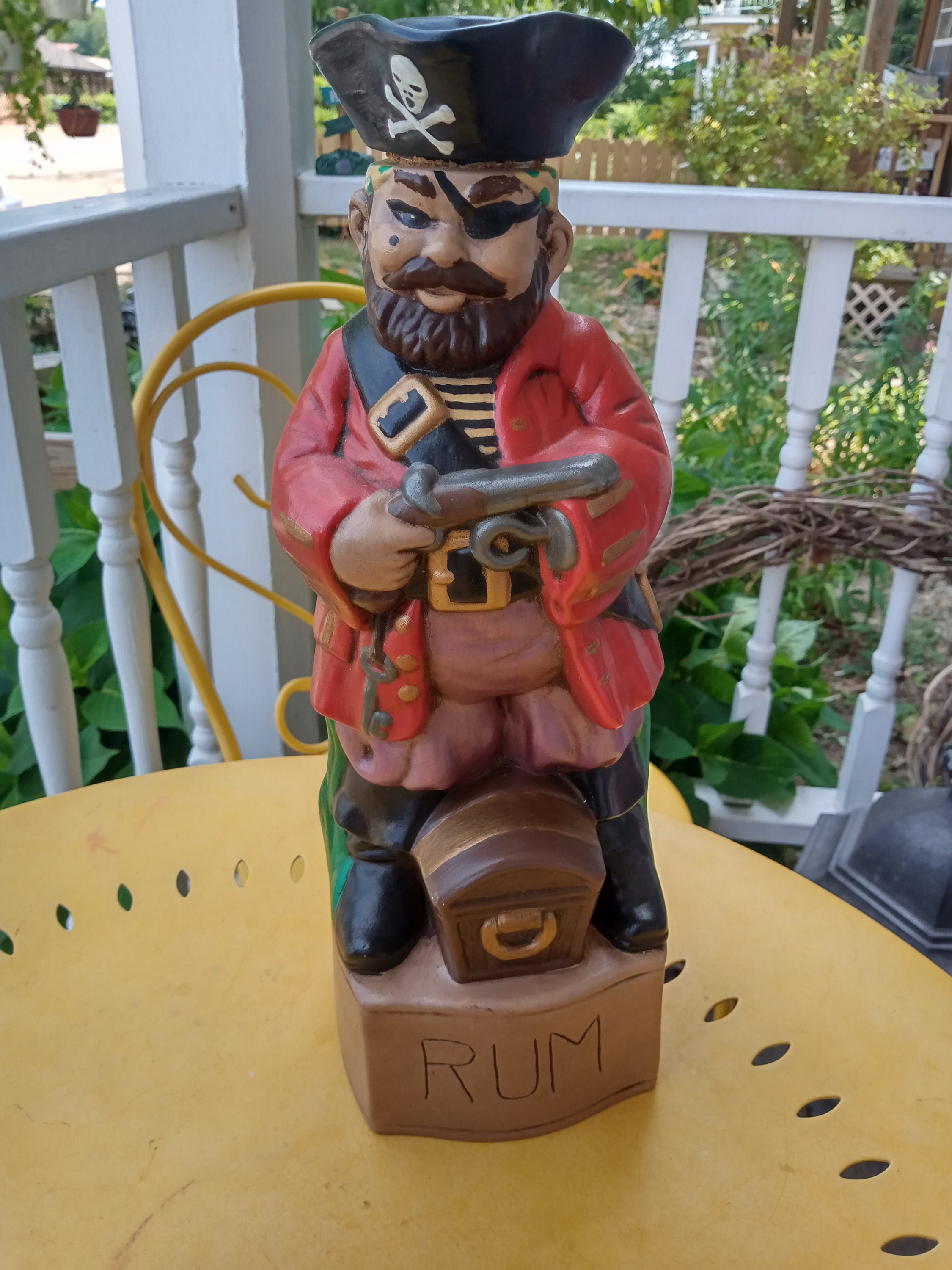Vintage Handmade Ceramic Pirate Rum Decanter Alberta Moldings - Etsy
