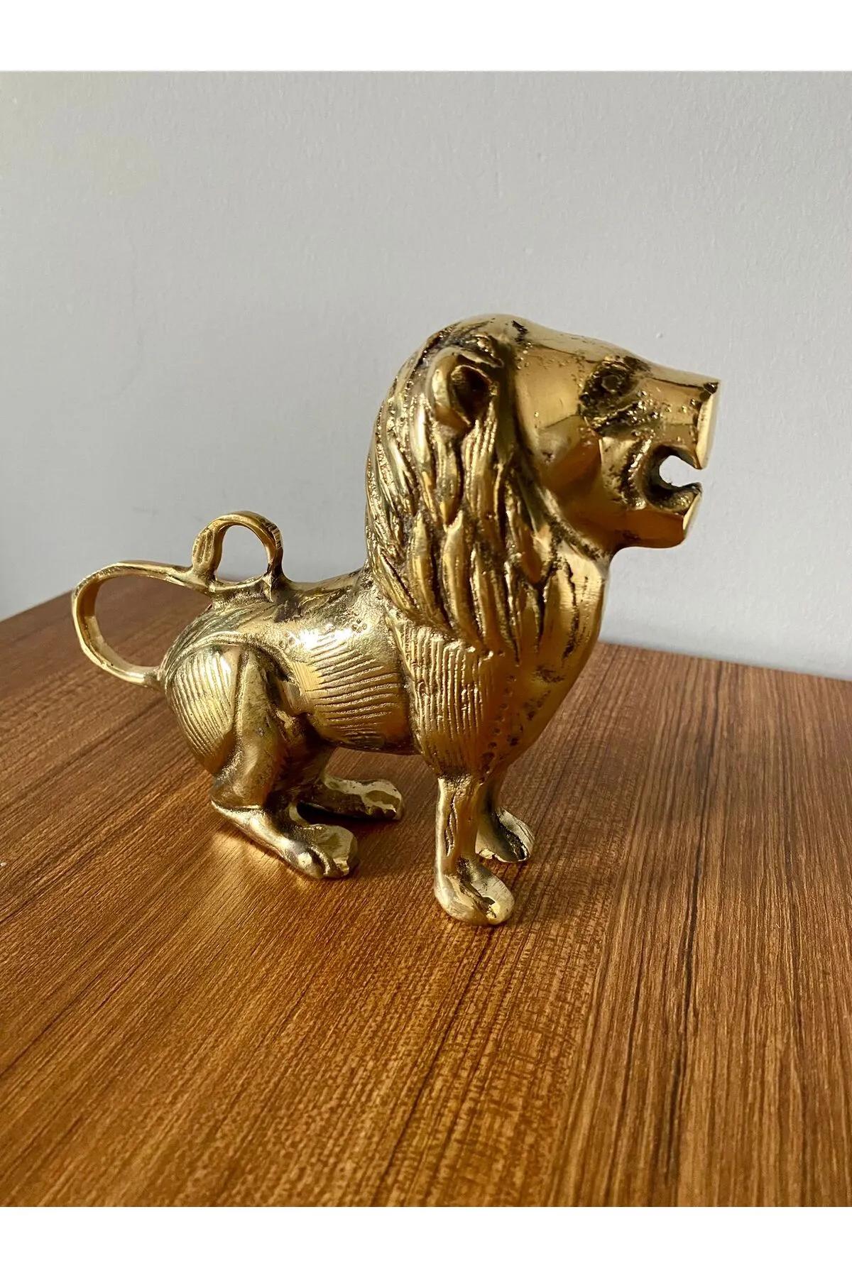 Gold Lion Statue Gold Statue Lion Home Decor Lion Table Decor Regal ...