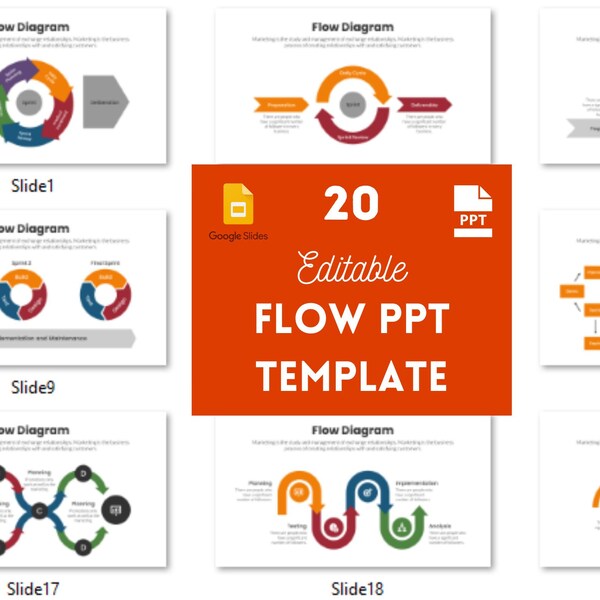 Ppt Template Flow - Etsy