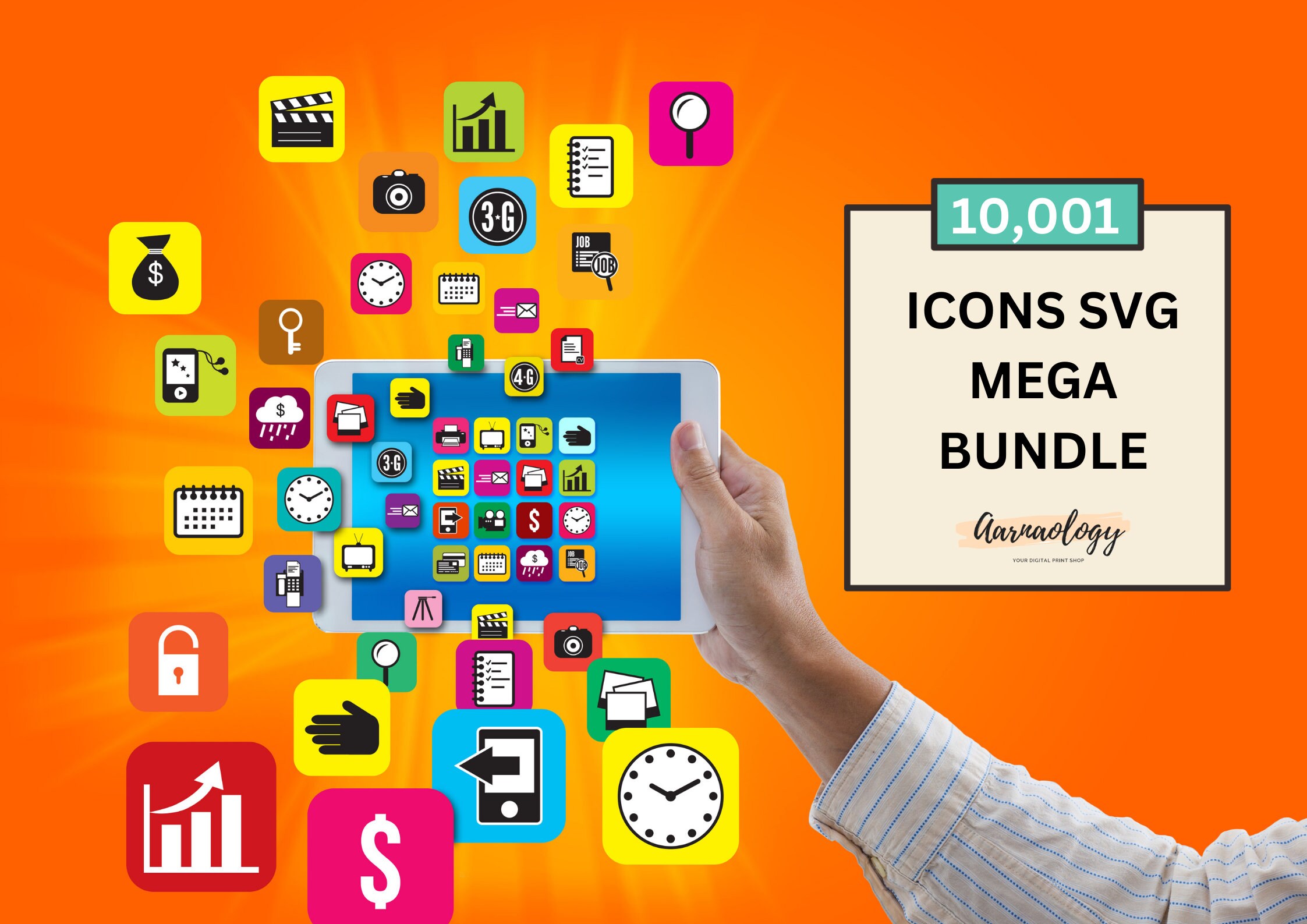 Icons SVG Mega Bundle 10,001 Icons, Icons PPT, Business Icons, Social ...