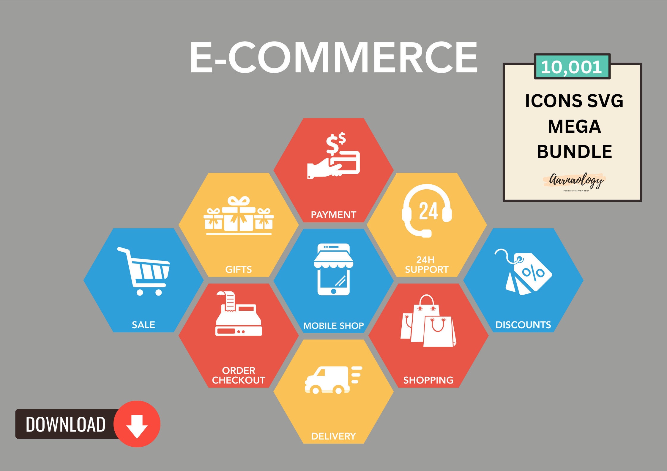 Icons SVG Mega Bundle 10,001 Icons, Icons PPT, Business Icons, Social ...