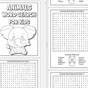 500+ Pages of Word Search Fun: From Animals to Unicorns & Beyond - Etsy