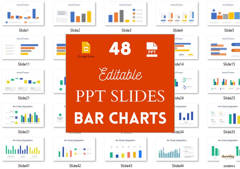 48 Highly Sorted Bar Graph PPT Editable Templates Bar Graph - Etsy