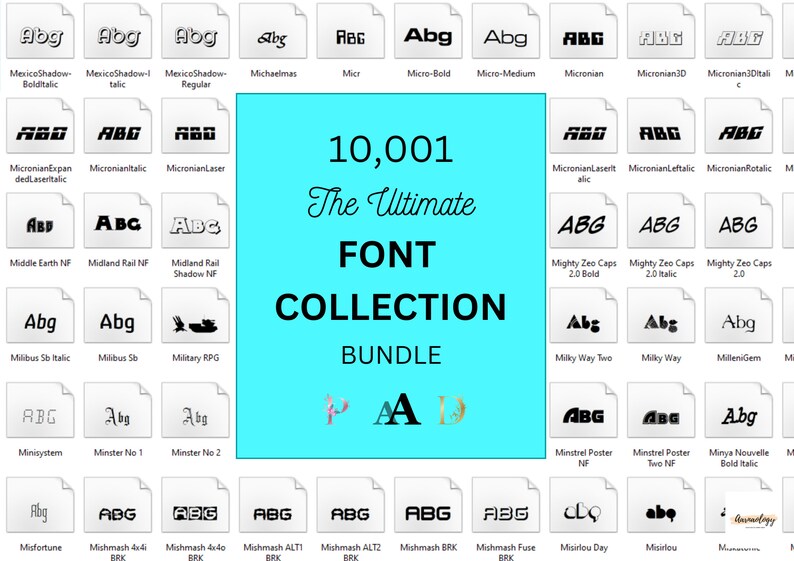 10001 Best Collection of Ultimate Font Bundles Commercial - Etsy