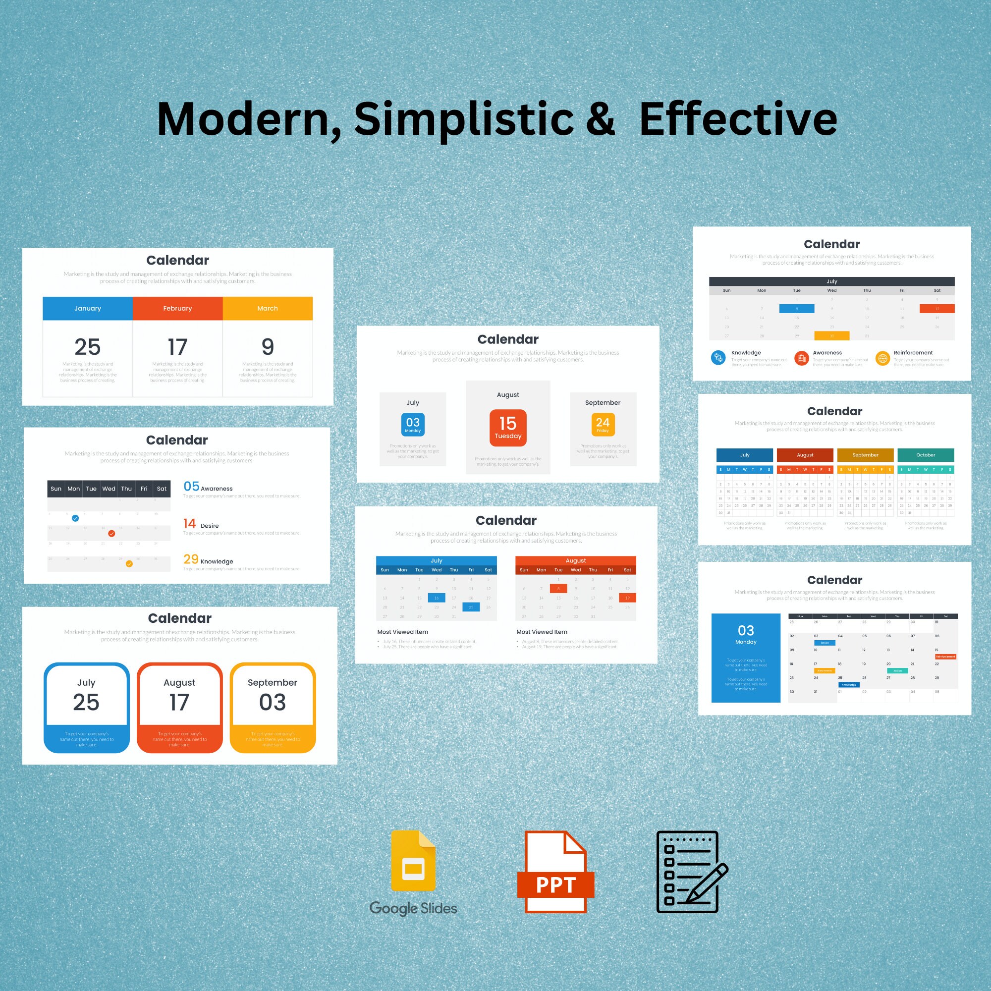20 Calendar Highly Sorted PPT Editable Slides Template | Calendar Theme ...