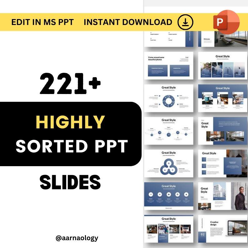 2024 Presentation Template Bundle | 221 Highly Sorted Unique Slides ...