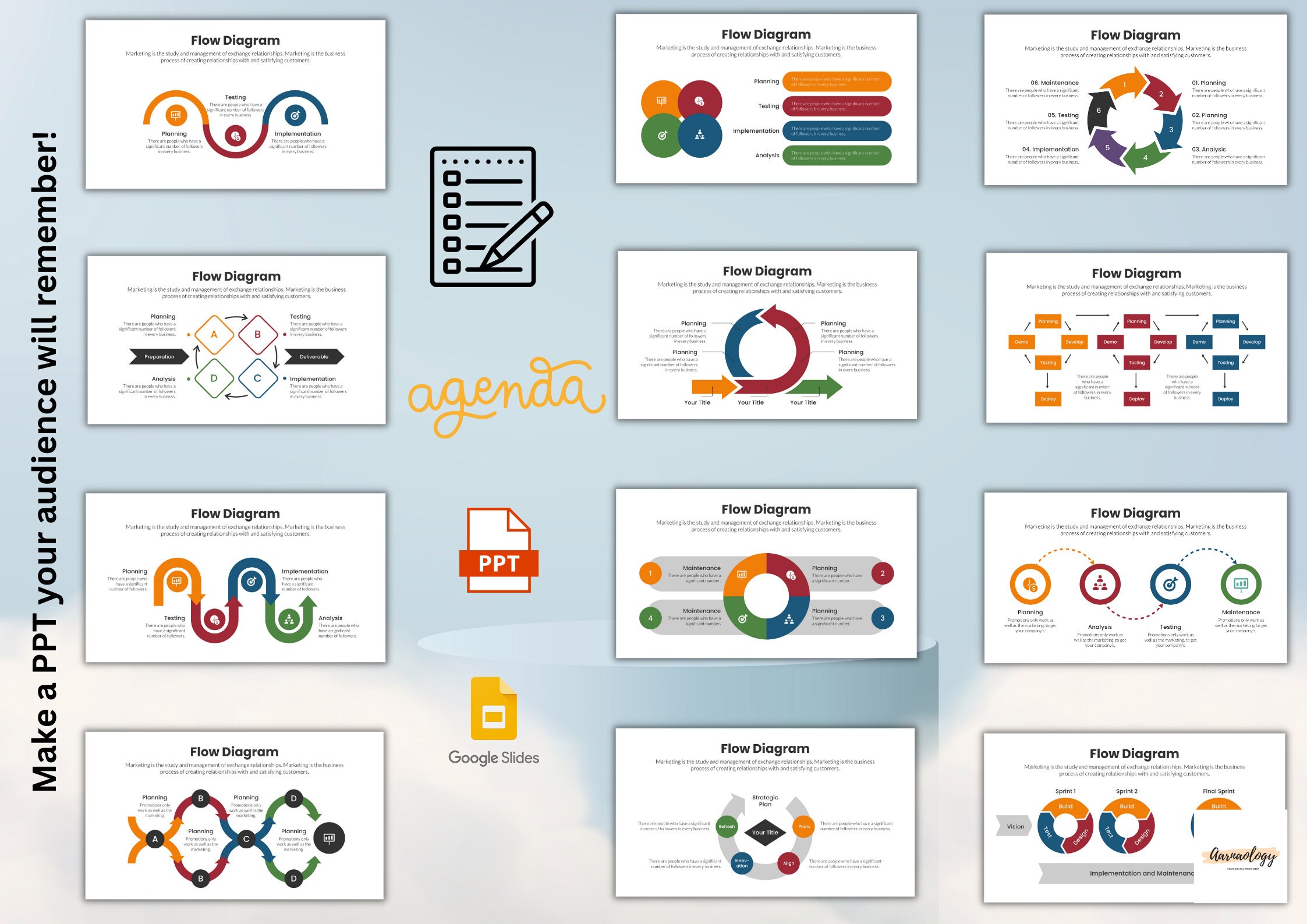 20 Editable Highly Sorted Flow PPT Slides Template | Flow Theme | 20 ...