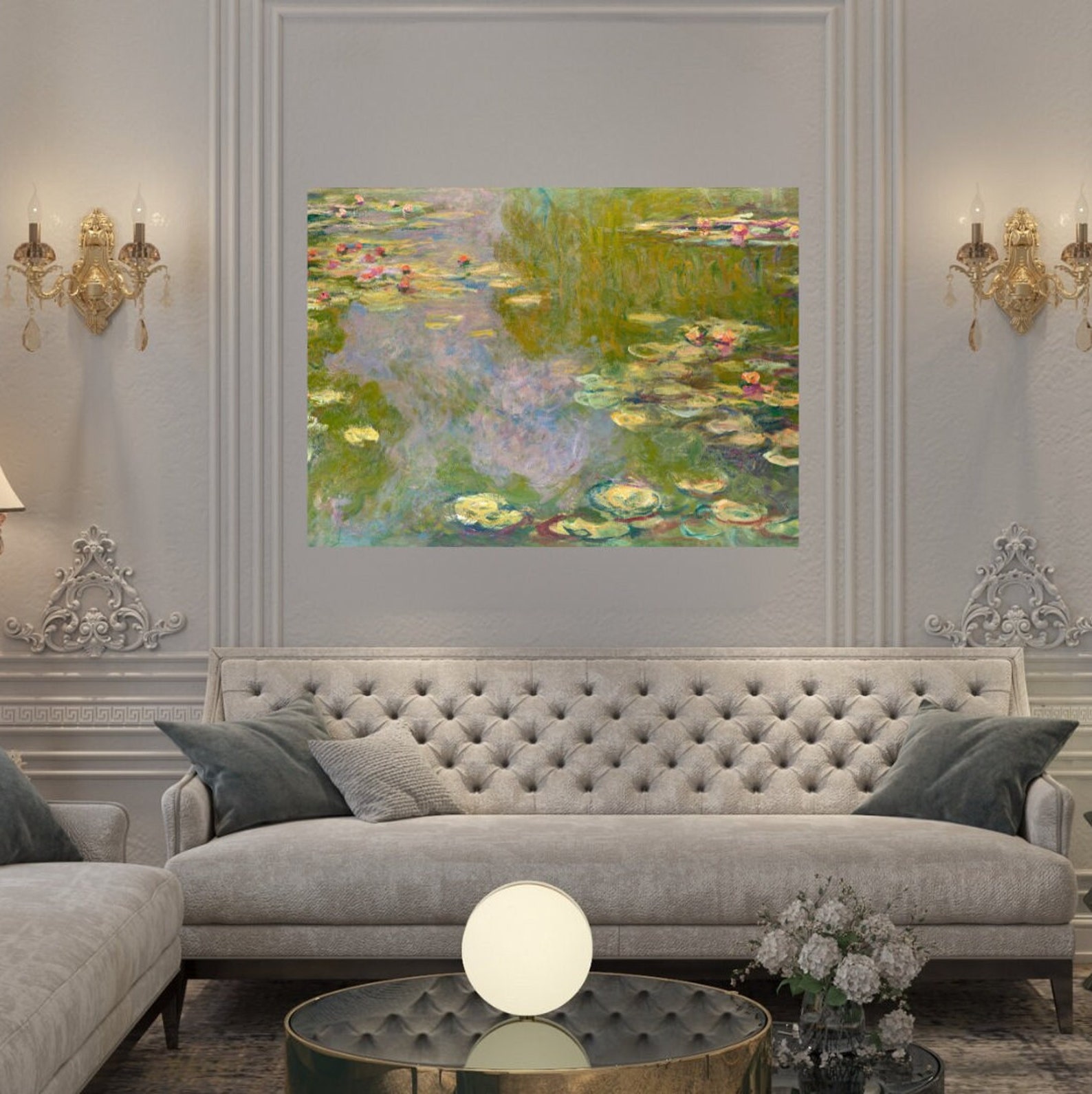Monet Canvas Print Wall Decor, Vintage Canvas Art Home Decor Canvas ...