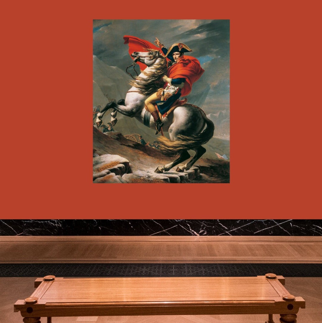 Napoleon Crossing the Alps, Jacques-louis David, French Painter, Canvas ...