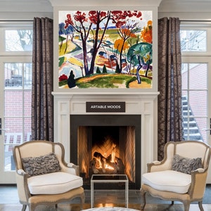 Landscape, Bridge, Huntingdon Valley, Henry Lyman Sayen Abstract Art ...