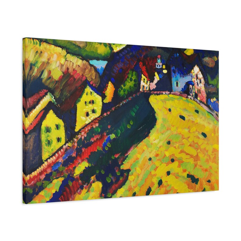 Houses at Murnau, Wassily Kandinsky, Russian Art, Masterpiece, Famous ...