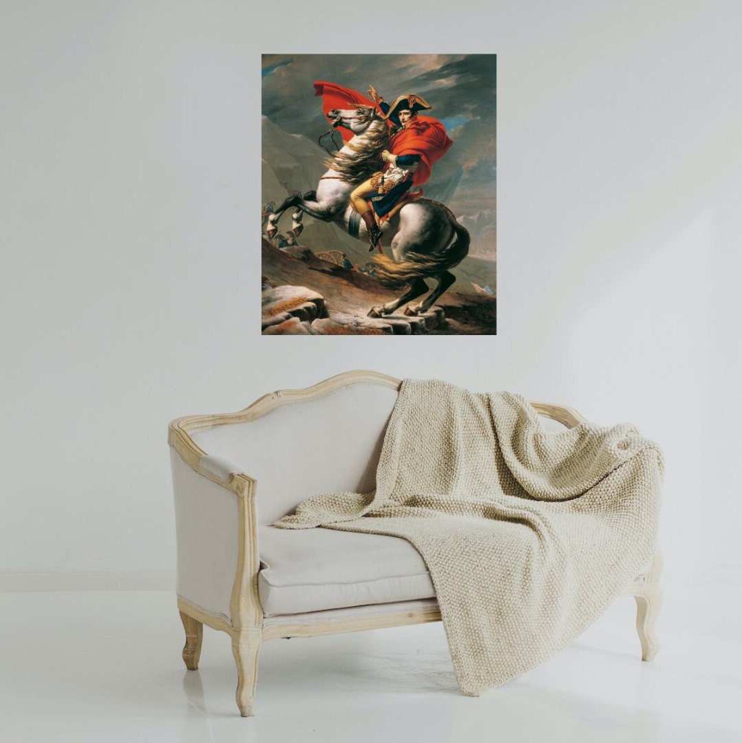 Napoleon Crossing the Alps, Jacques-louis David, French Painter, Canvas ...