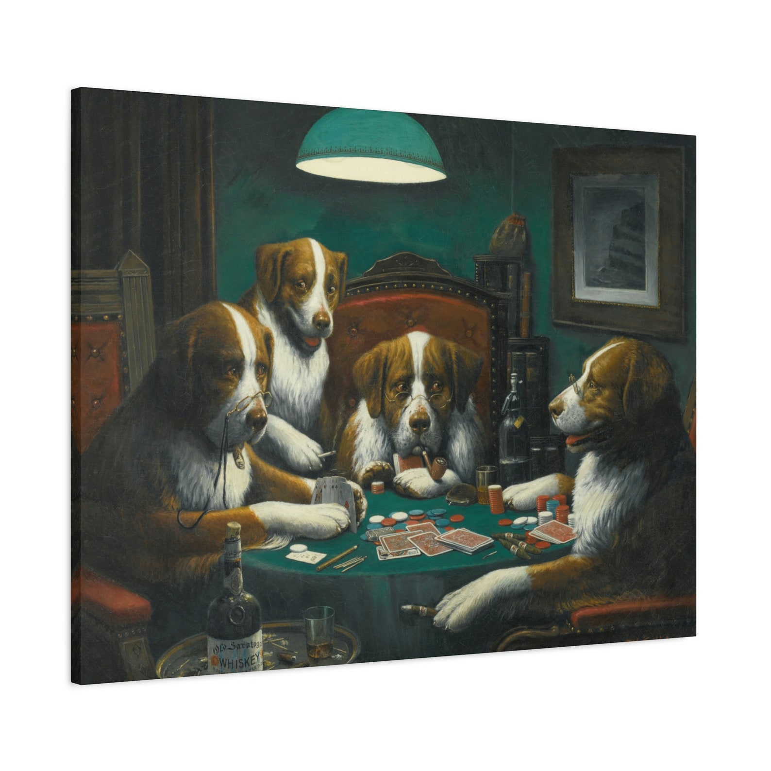 Dogs Playing Poker Canvas Print Wall Decor, Vintage Canvas Art Home ...