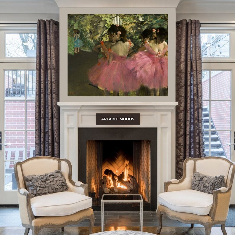 Dancers in Pink, Degas, Impressionist Wall Art, Canvas Vintage Art ...