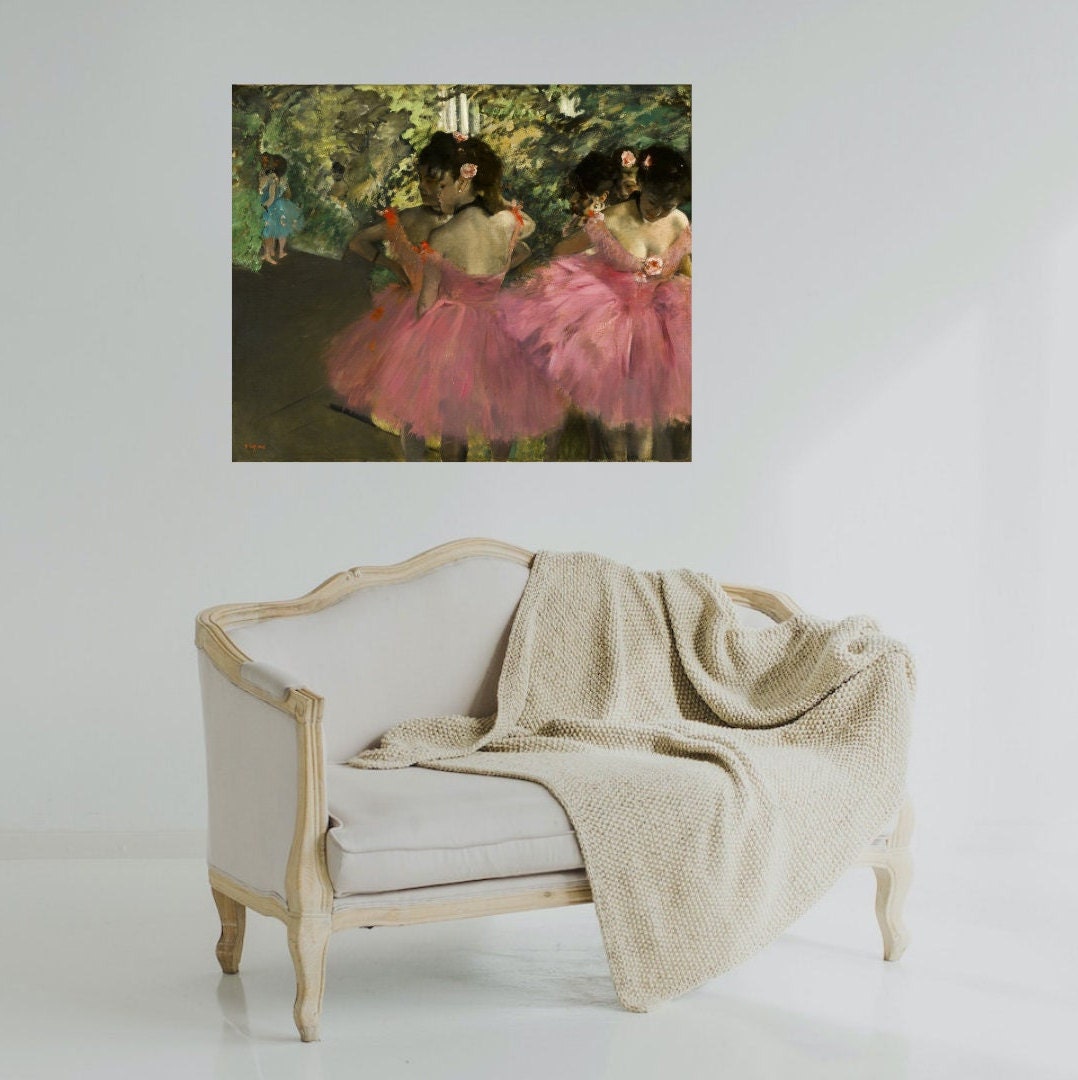 Dancers in Pink, Degas, Impressionist Wall Art, Canvas Vintage Art ...