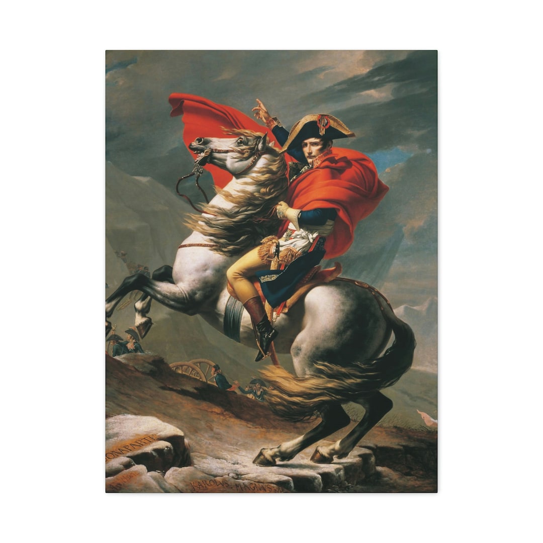 Napoleon Crossing the Alps, Jacques-louis David, French Painter, Canvas ...