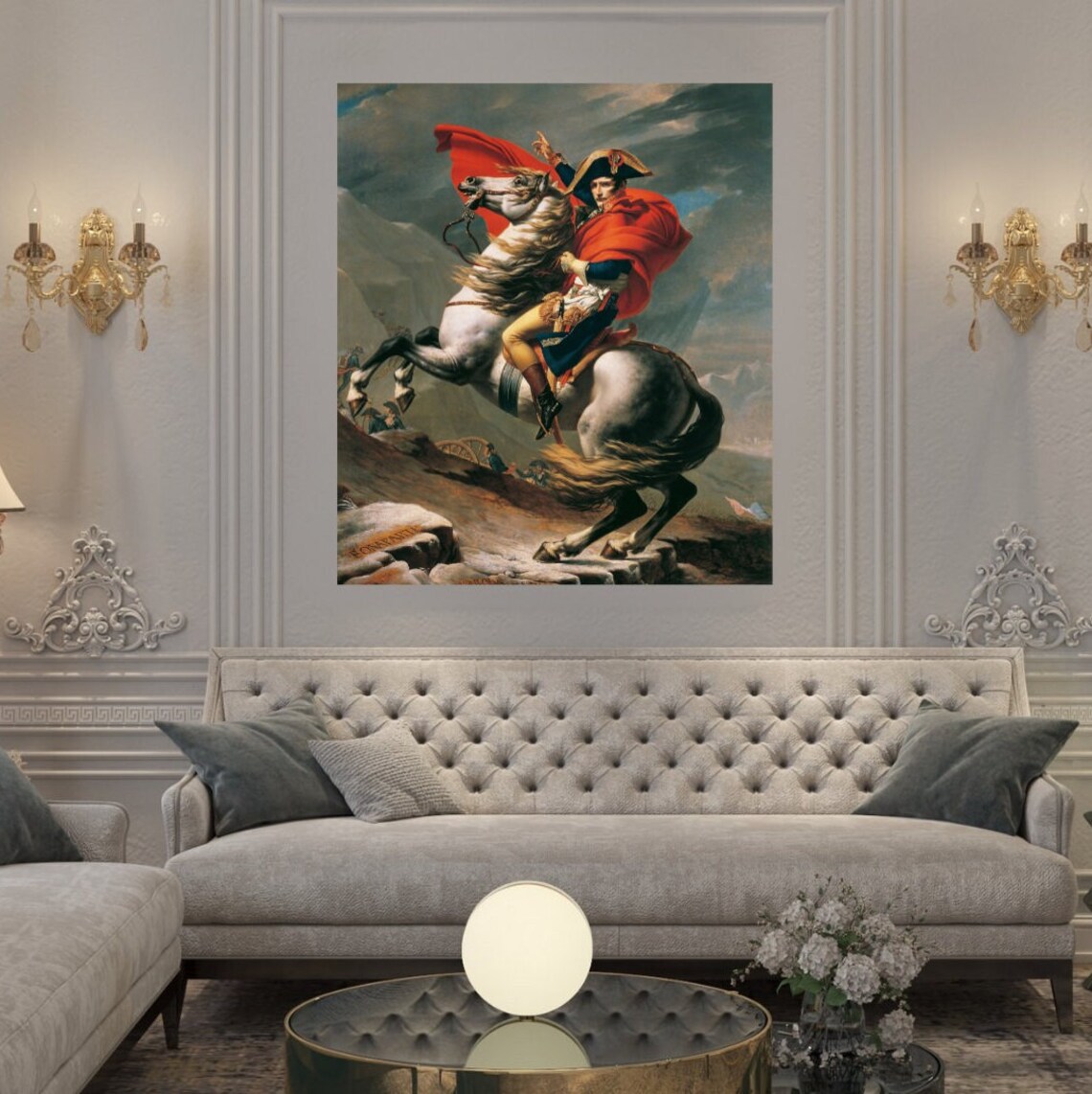 Napoleon Crossing the Alps, Jacques-louis David, French Painter, Canvas ...