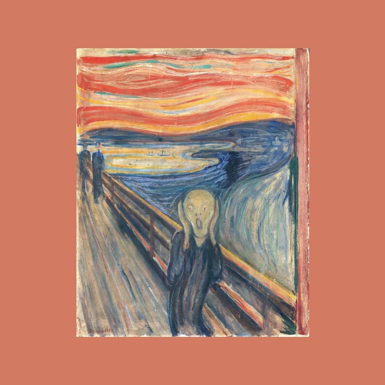 The Scream, Edvard Munch, Norwegian Artist, Masterpiece, Vintage Art, Wall Art, Home & Office ...